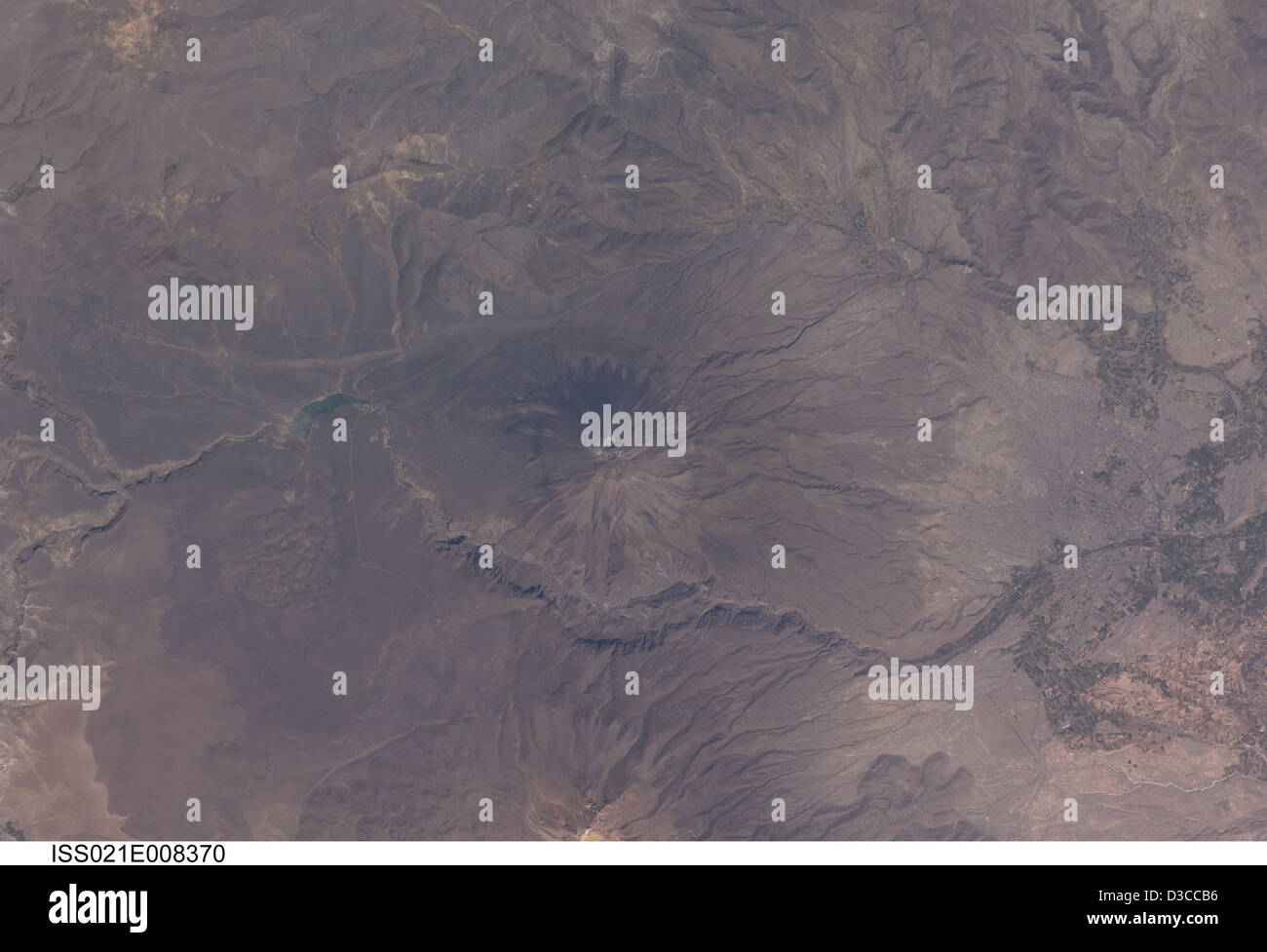 El Misti Volcano in Peru was captured from the International Space ...