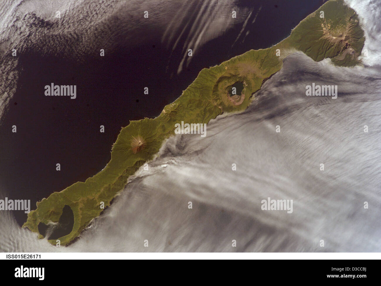 The International Space Station captured an image of Simushir Island ...