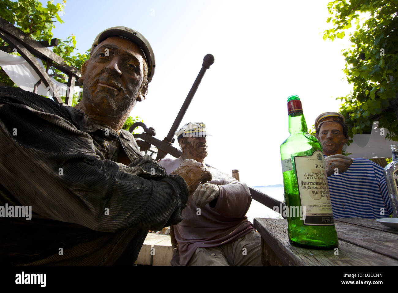 Bulgaria, Europe, Black Sea, Nessebar, Group Of Dummy Men Displayed At ...