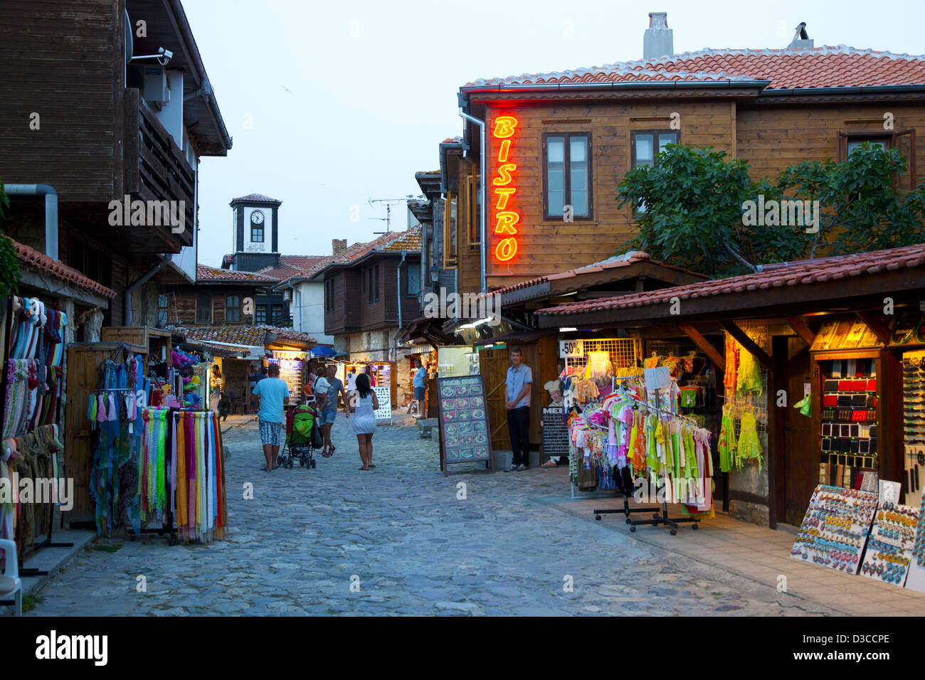 Bulgaria, Europe, Black Sea, Nessebar, Old Town, Street Scene, Souvenir ...
