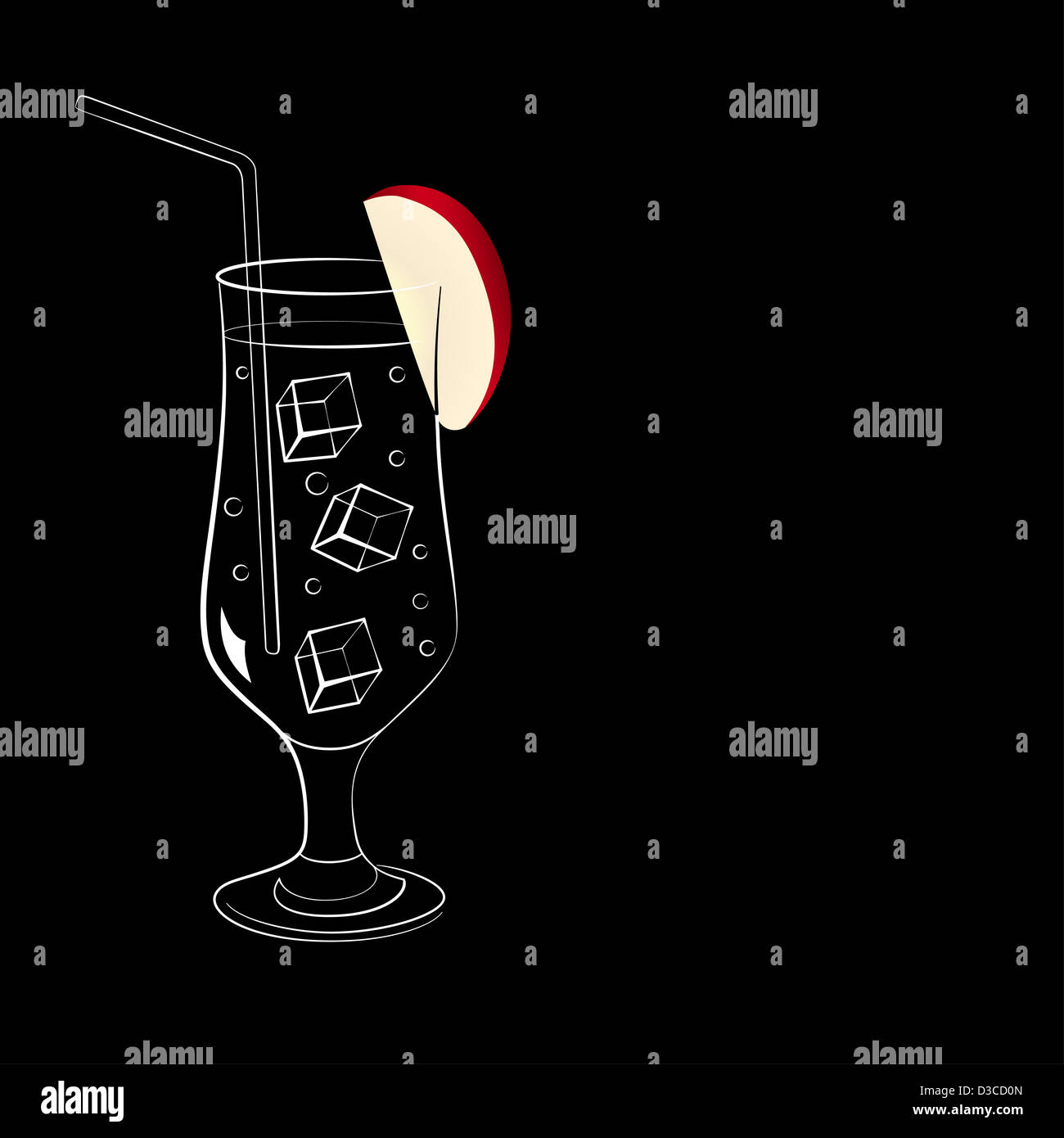 Cocktail with apple Stock Photo - Alamy