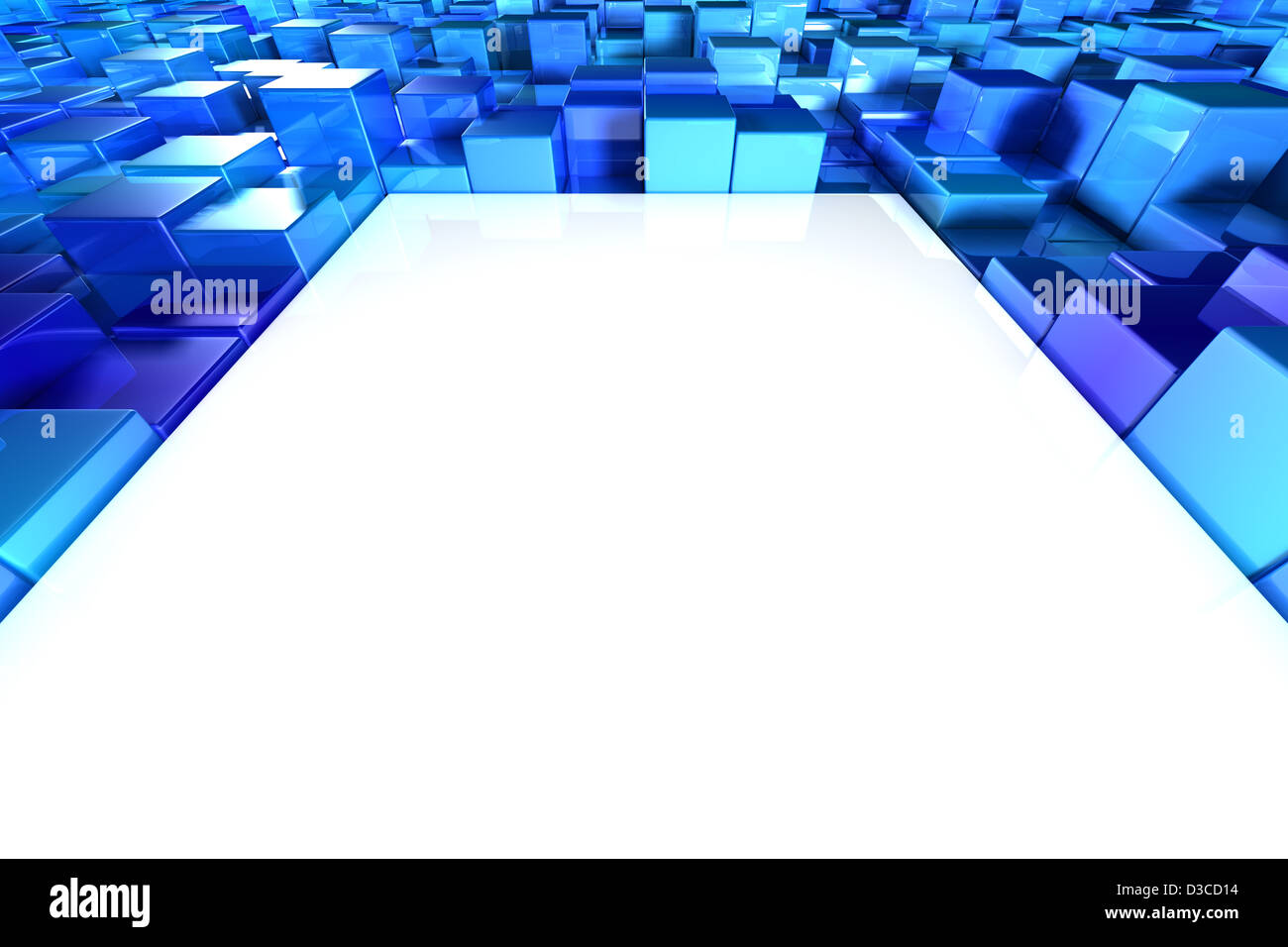 Shiny blue blocks Stock Photo - Alamy
