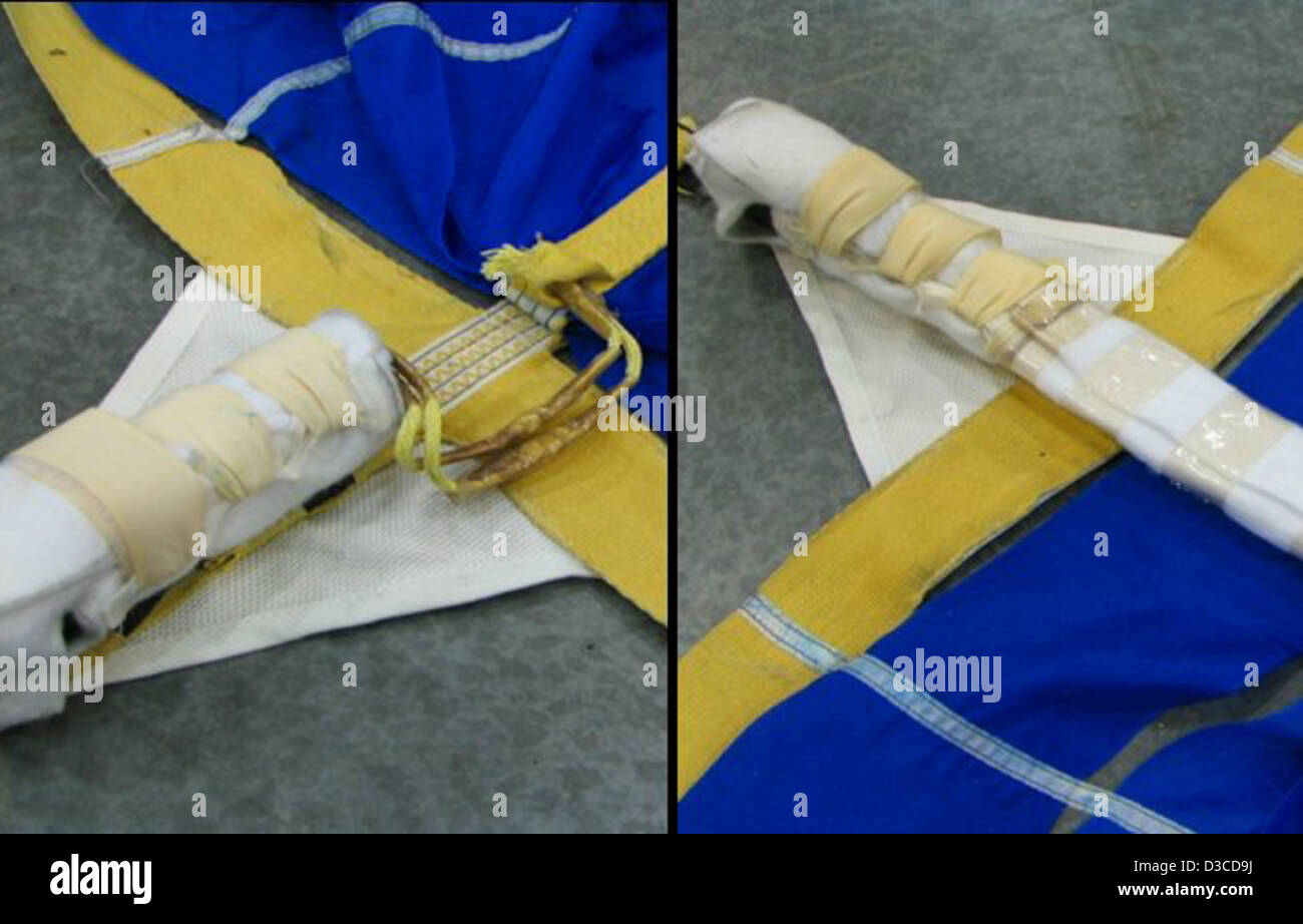 The Ares I-X rocket experiences a parachute failure during its test ...