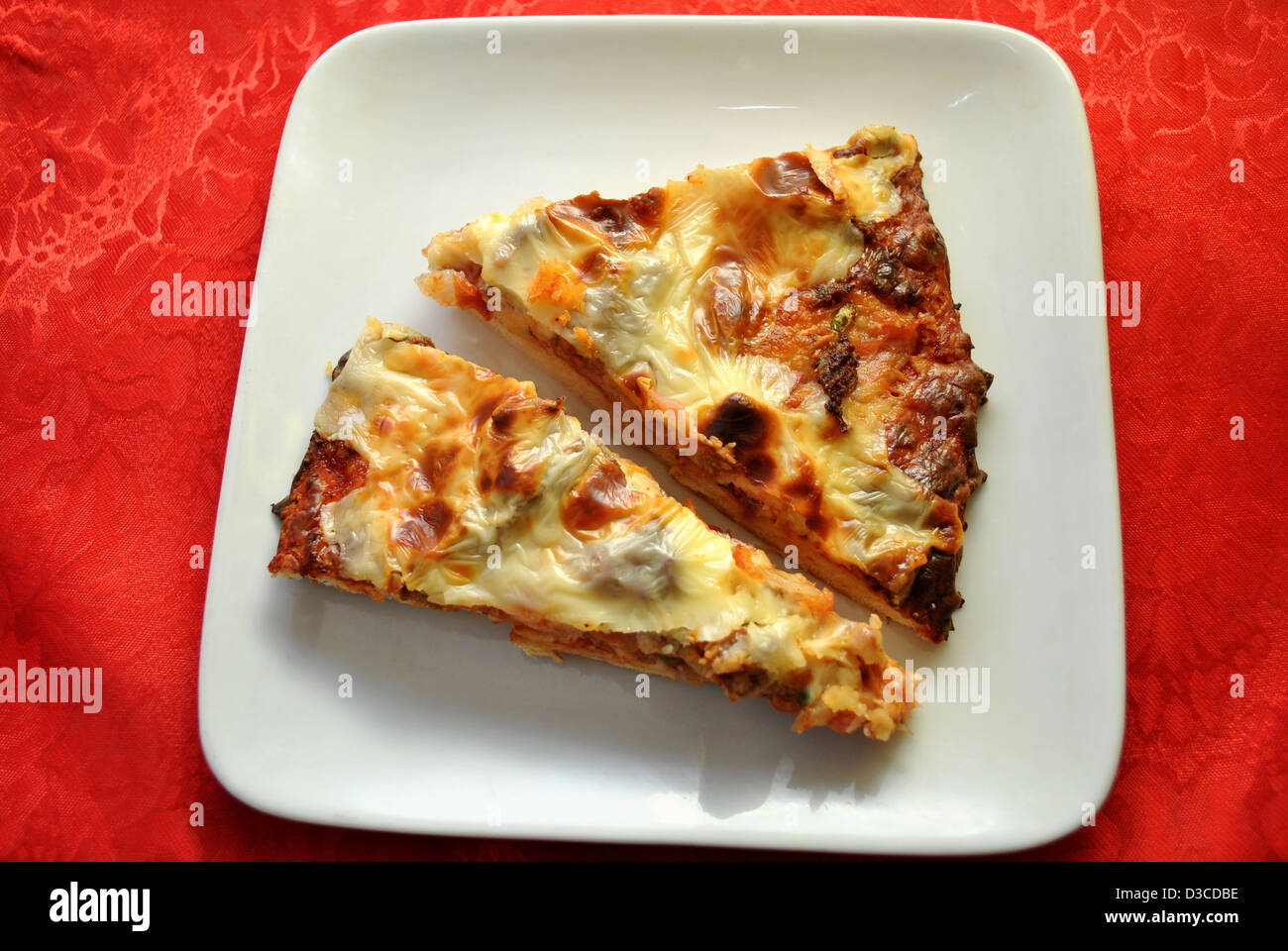 Two Slices of Homade Pizza Stock Photo - Alamy