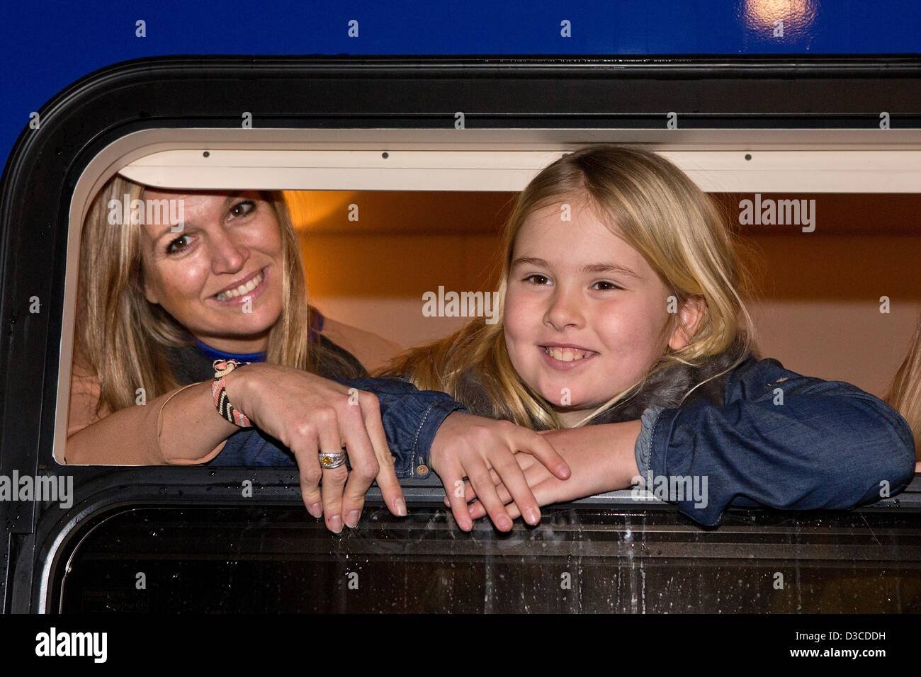 Dutch Princess Maxima (L) and her daughter Princess Amalia leave with ...