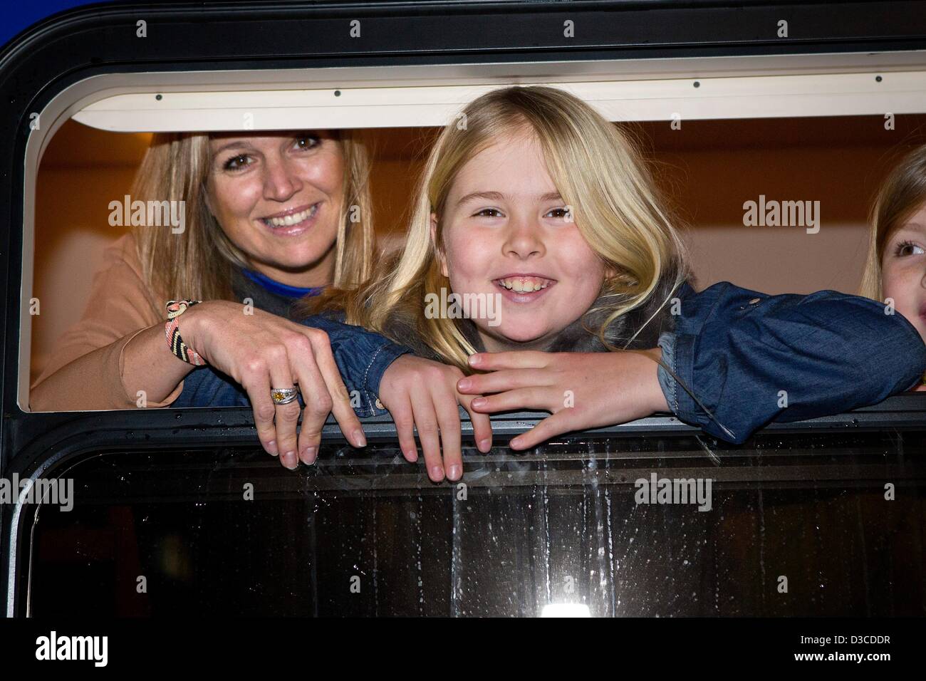 Dutch Princess Maxima (L) and her daughter Princess Amalia leave with ...