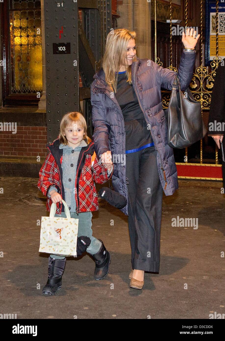 Dutch Princess Maxima and her daughter Princess Ariane leave with their ...