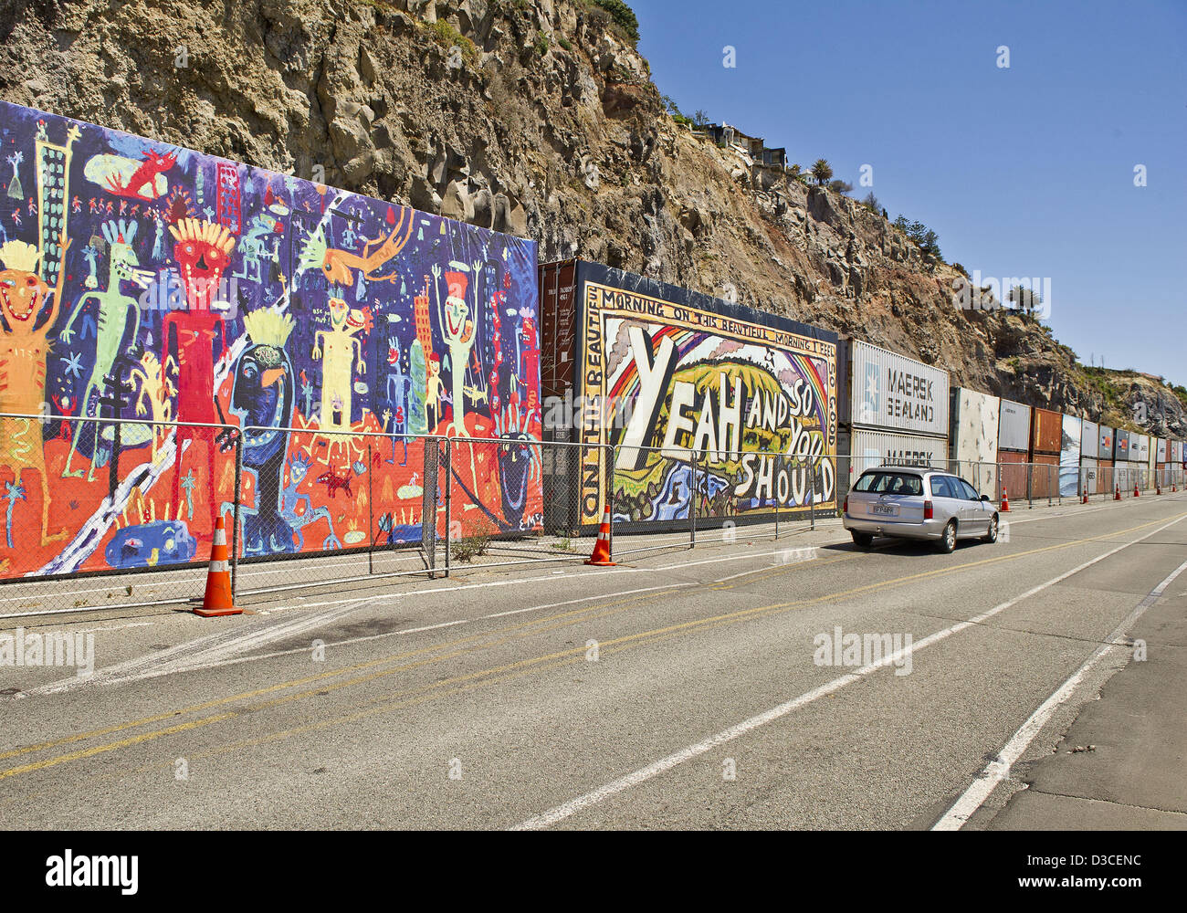 Jan. 31, 2013 - Christchurch, New Zealand - Steel shipping containers ...