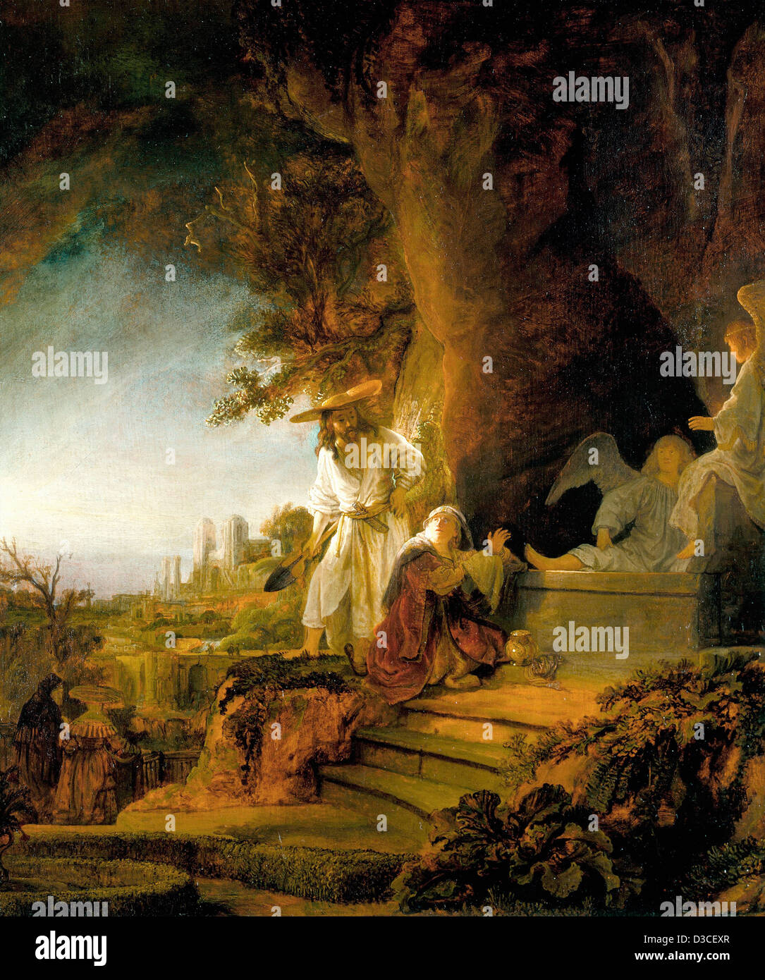 Rembrandt van Rijn, The Rising Christ Appearing to Mary Magdalene. 1638 ...