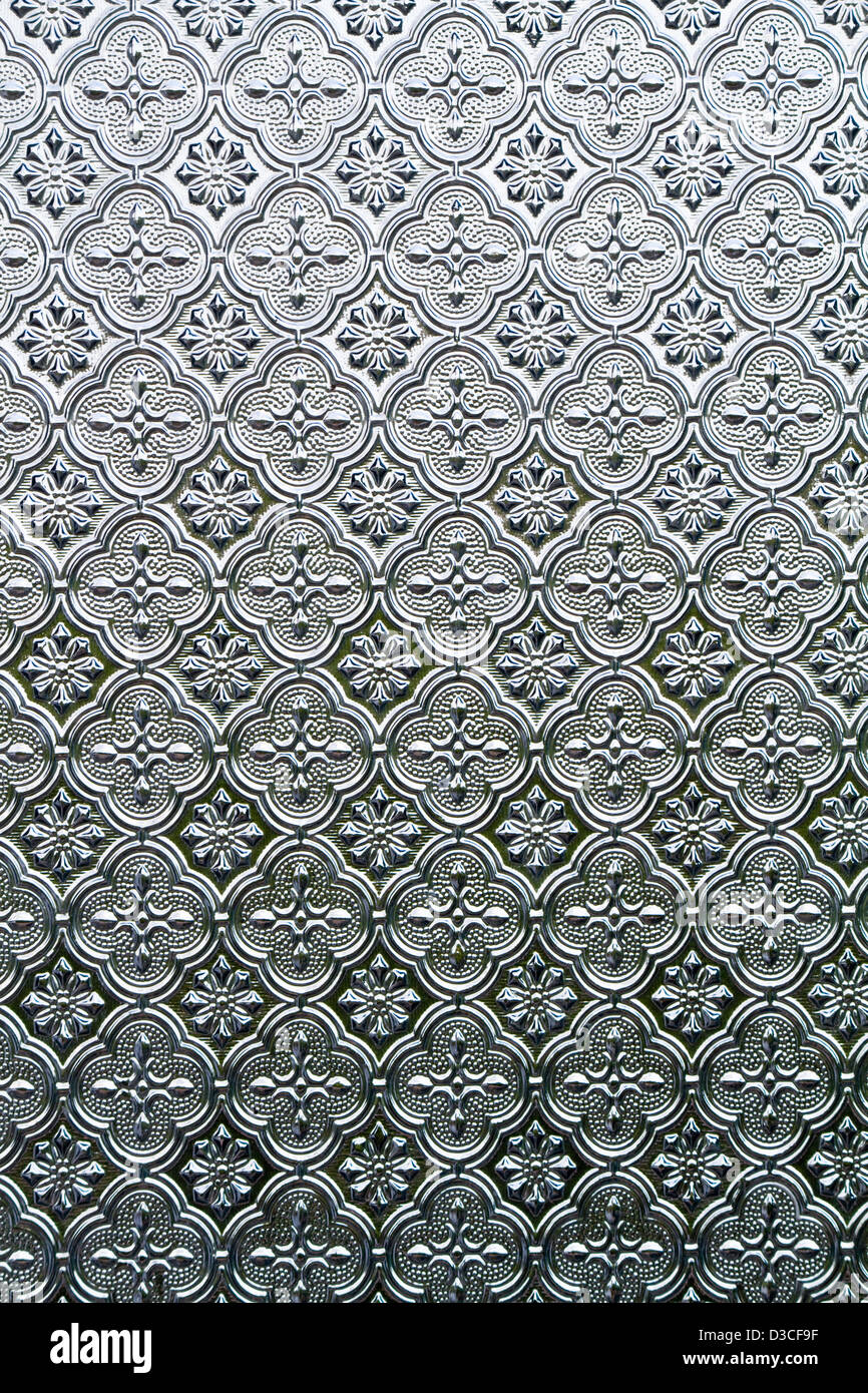 Close view of the flower texture in a glass window Stock Photo - Alamy