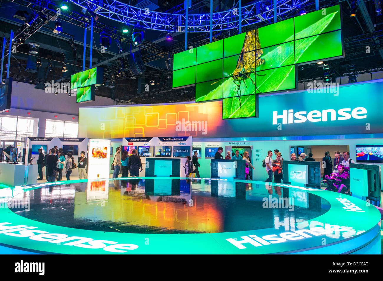 The Hisense booth at the CES show held in Las Vegas Stock Photo - Alamy