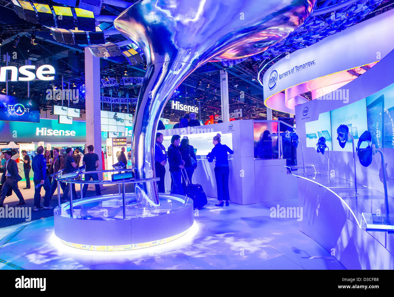 The Intel booth at the CES show held in Las Vegas Stock Photo - Alamy