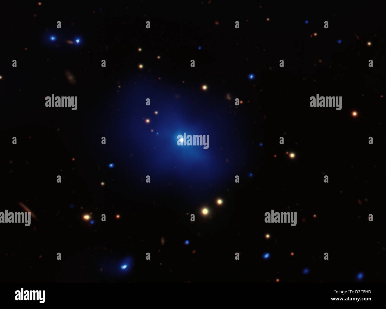 Galaxy Cluster, Quasar 3C 186 (NASA, Chandra, 10/26/10 Stock Photo - Alamy