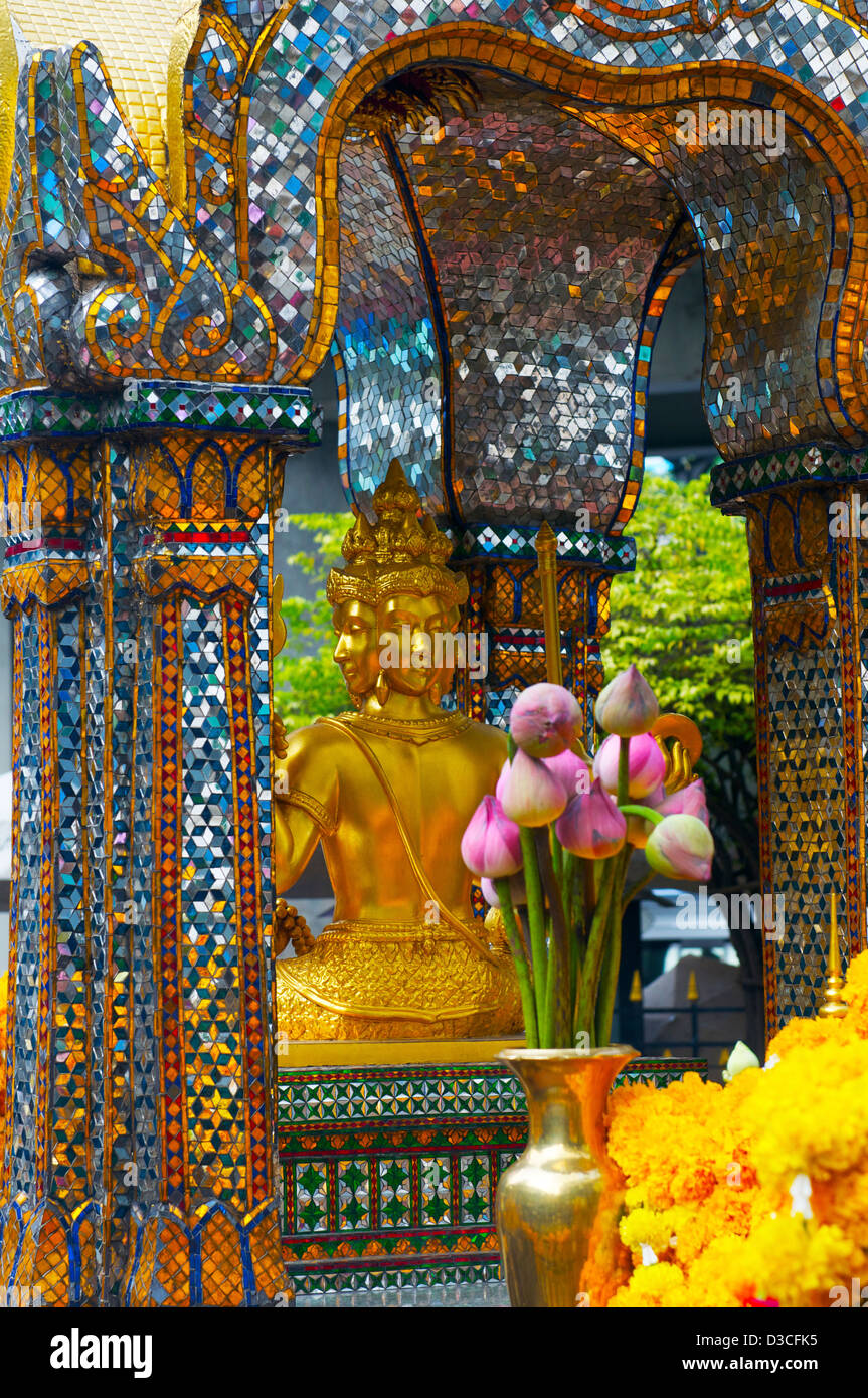 The Erawan Shrine and Brahma statue in central Bangkok Stock Photo - Alamy