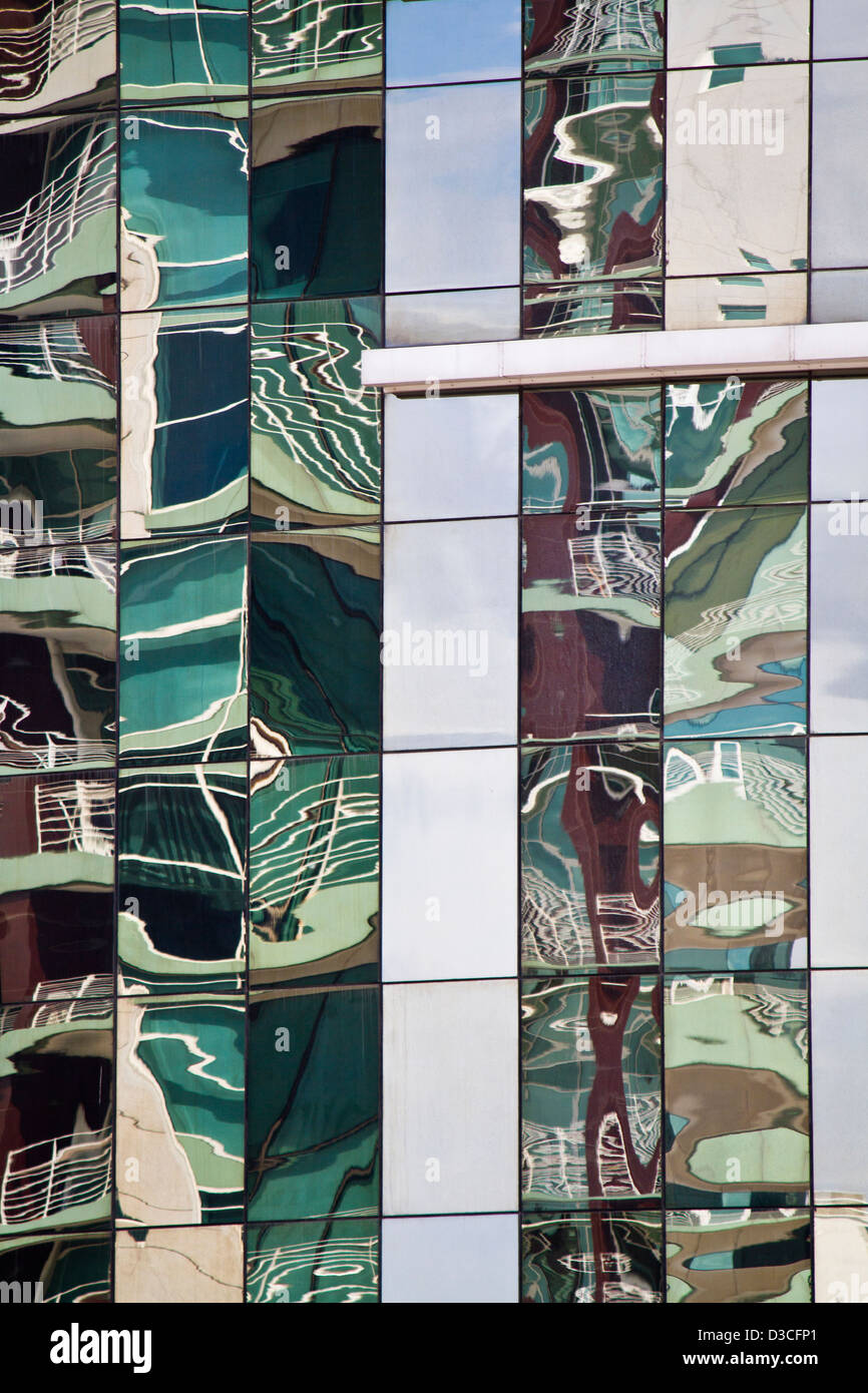 Glass detail view of the wall structure of a modern building Stock ...