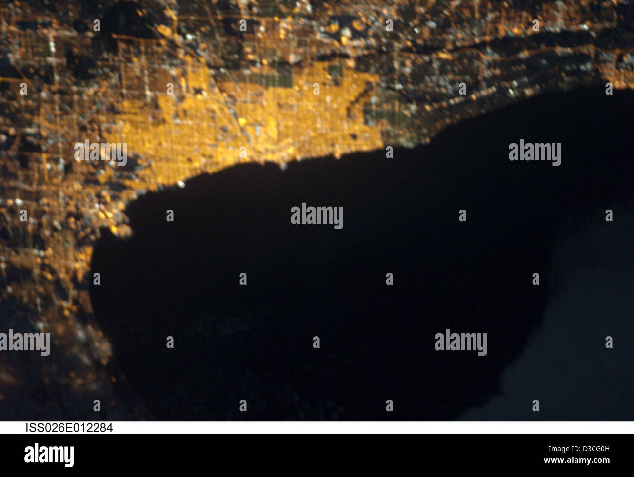 Chicago at Night (NASA, International Space Station, 12/23/10 Stock ...