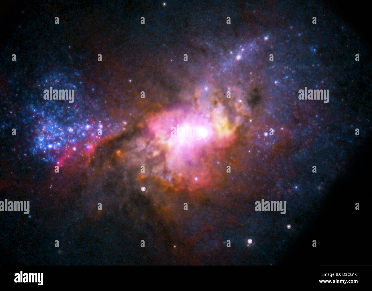 NASA's Chandra X-ray Observatory captured an image of Henize 2-10, a ...