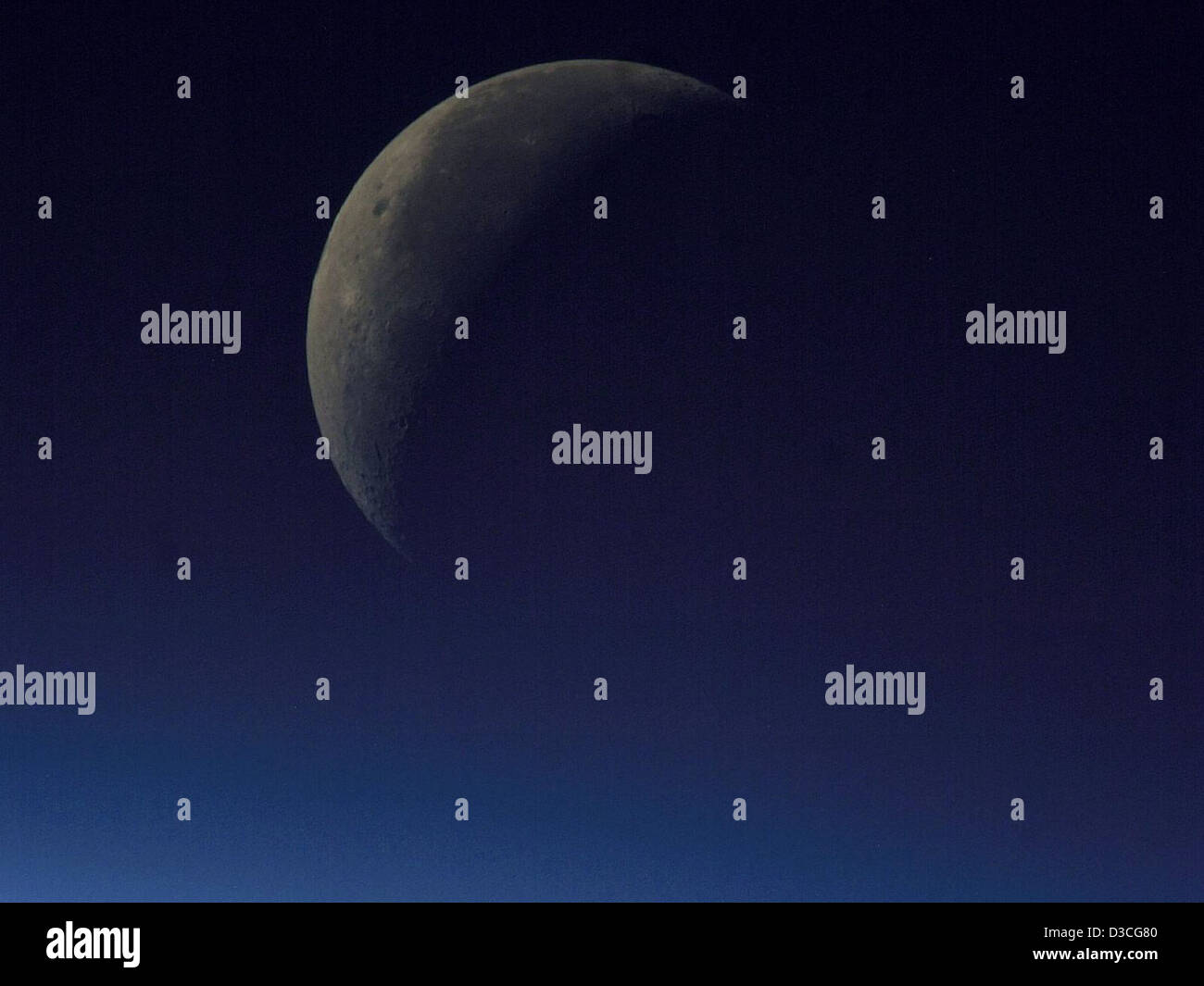 Cresent Moon From Space Station