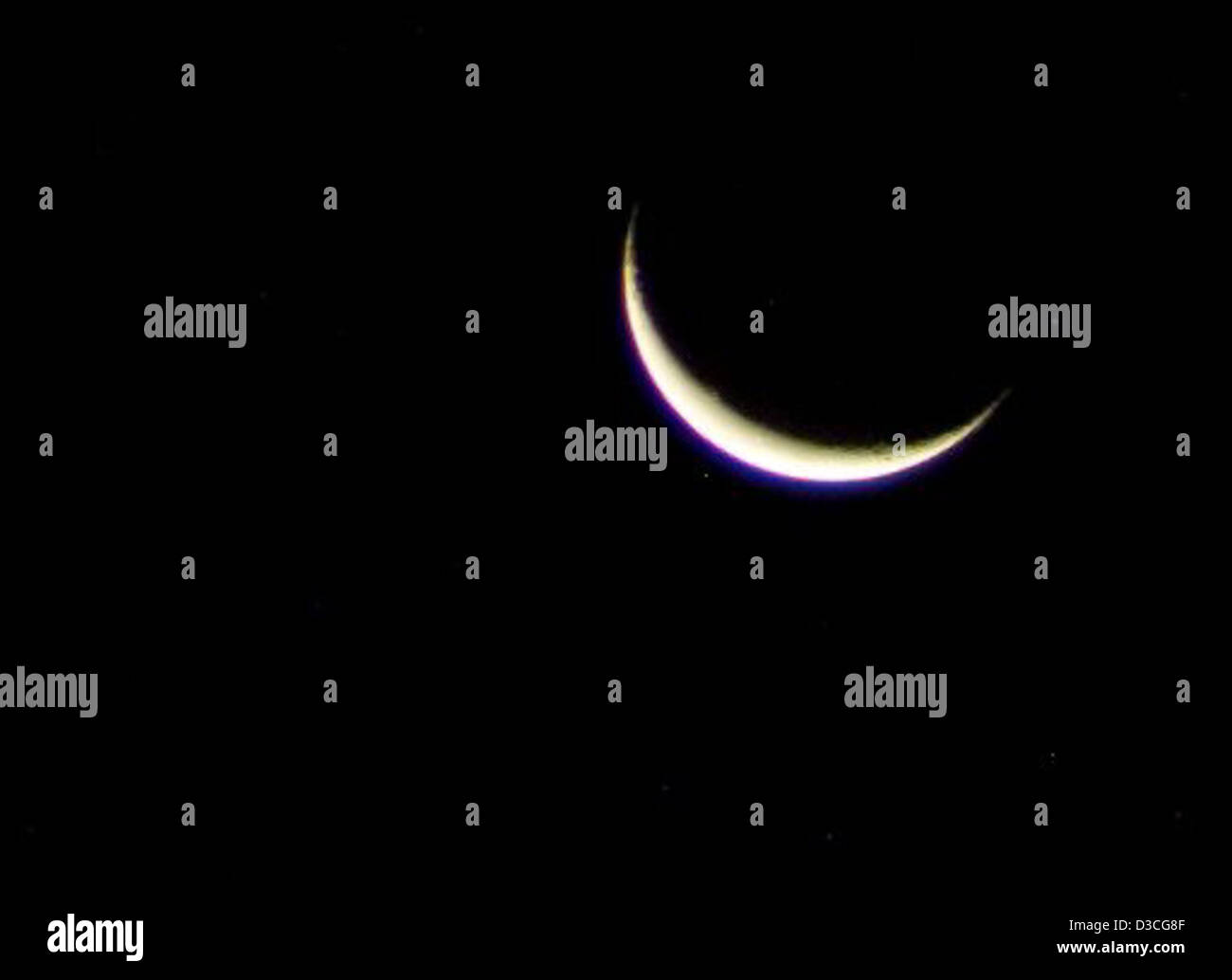 Crescent Moon (NASA, International Space Station, 04/28/03 Stock Photo ...