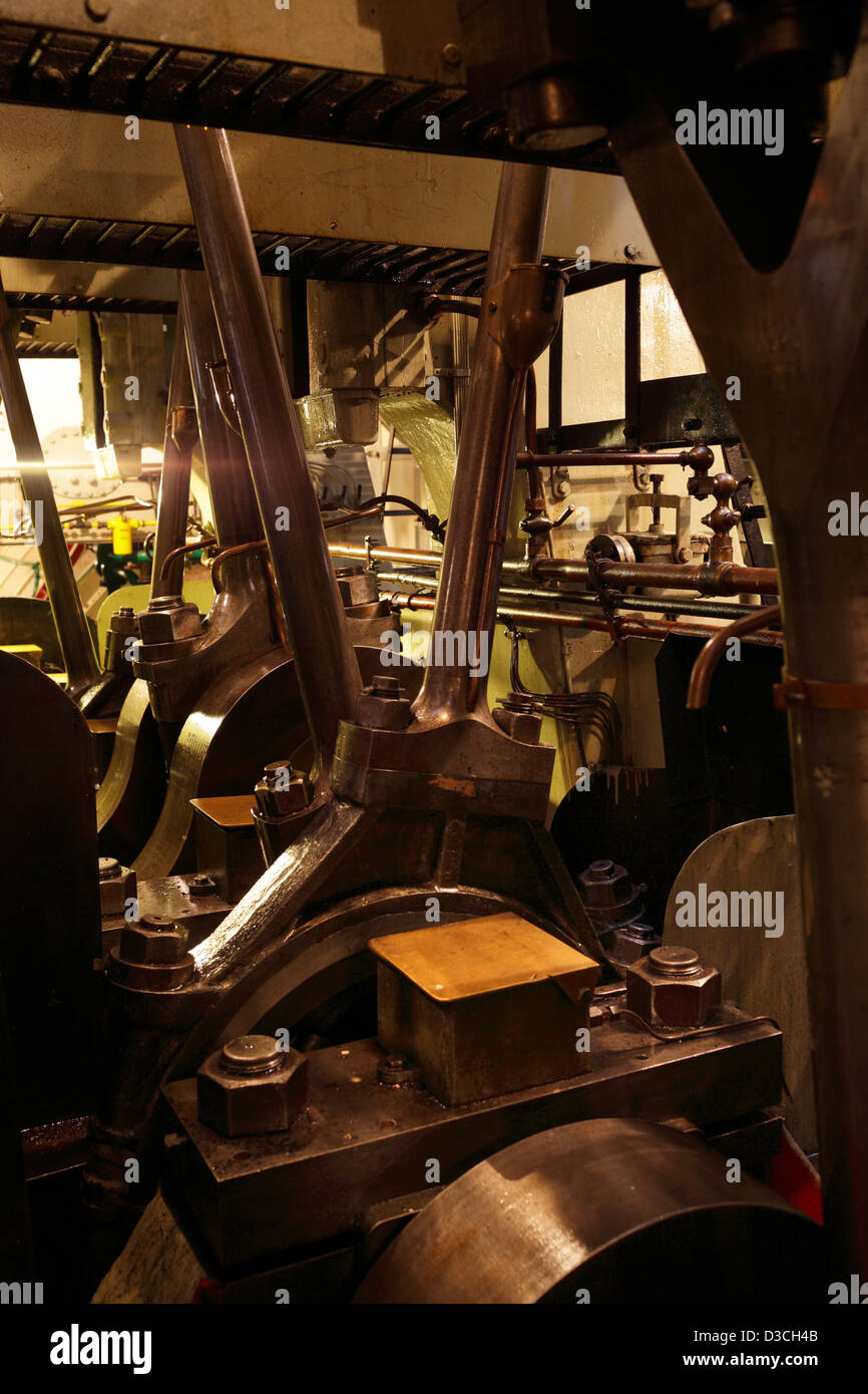 Hamburg, Germany, in the engine room of the steam icebreaker Stettin ...