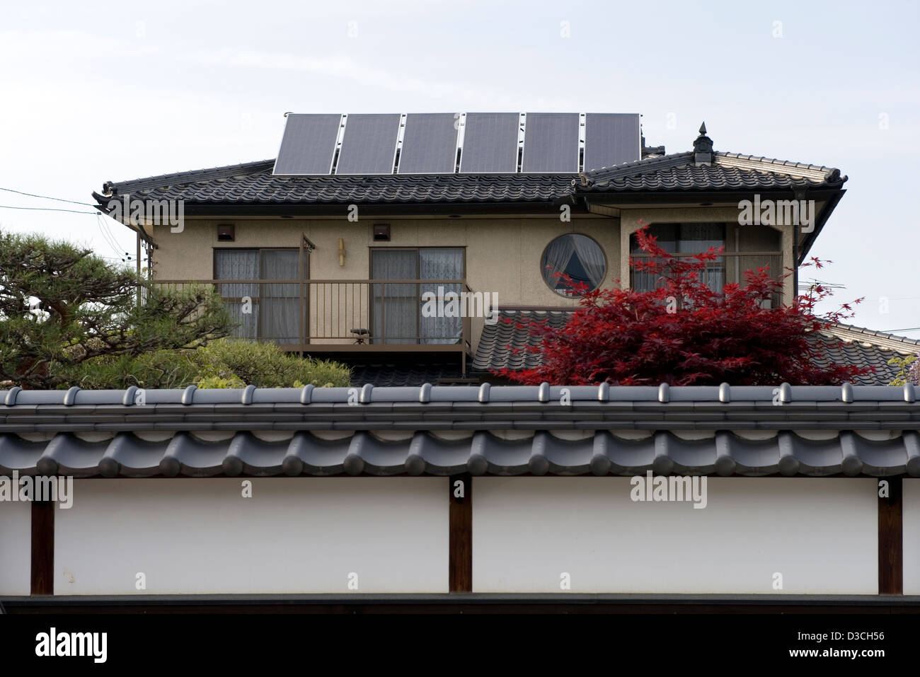 An eco-friendly solar panel electric power generation array atop the ...