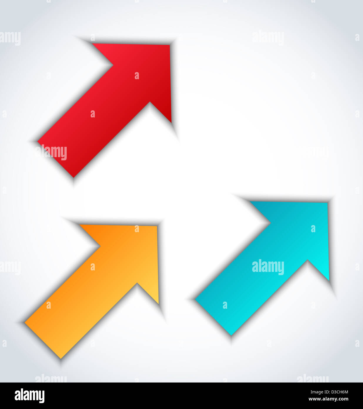 Illustration set colorful arrow, advertise sticker - vector Stock Photo ...