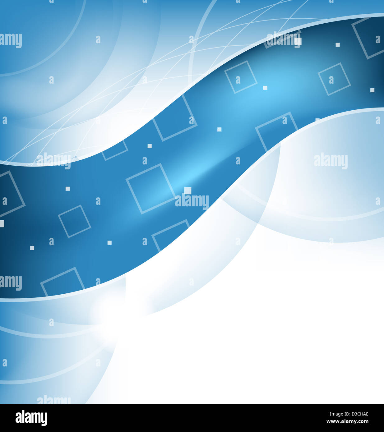 Illustration abstract blue wavy background, design template - vector ...