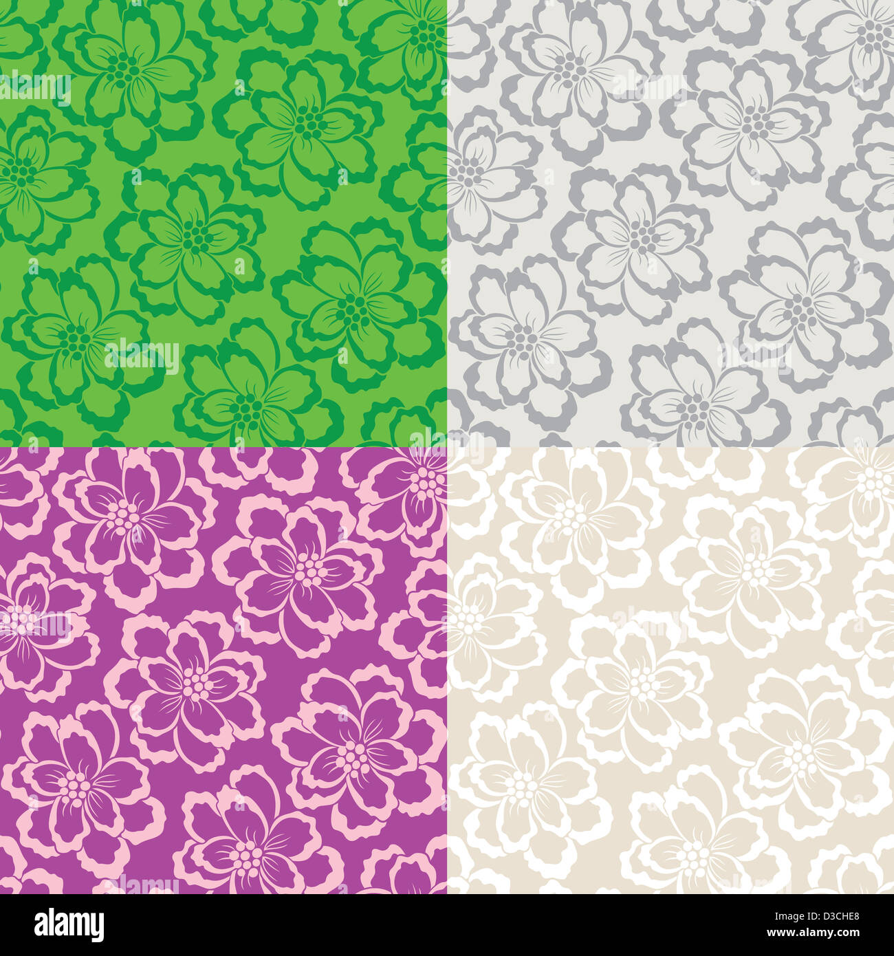 Beautiful curly floral flower vector hi-res stock photography and ...