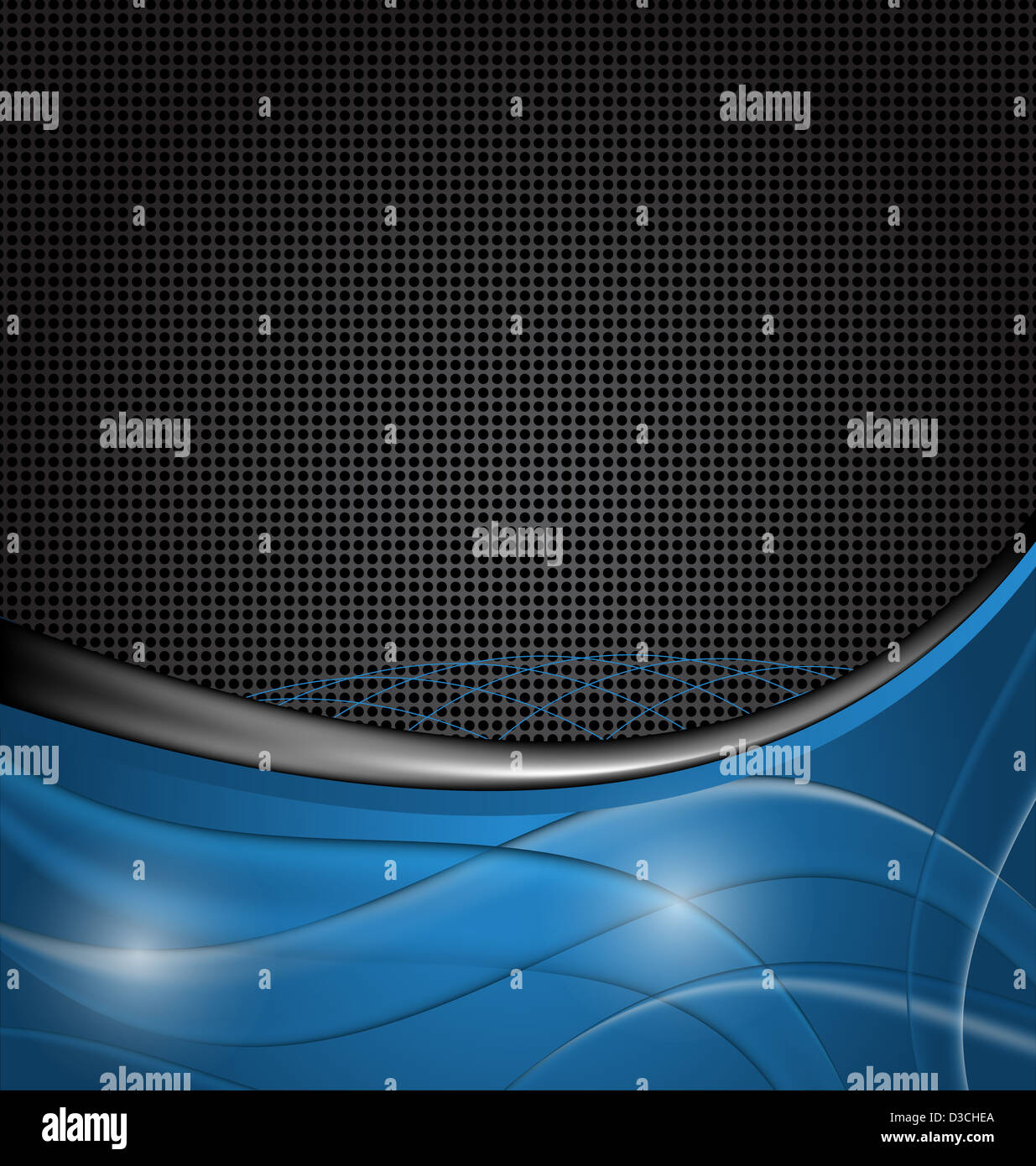 Illustration abstract blue design template - vector Stock Photo - Alamy