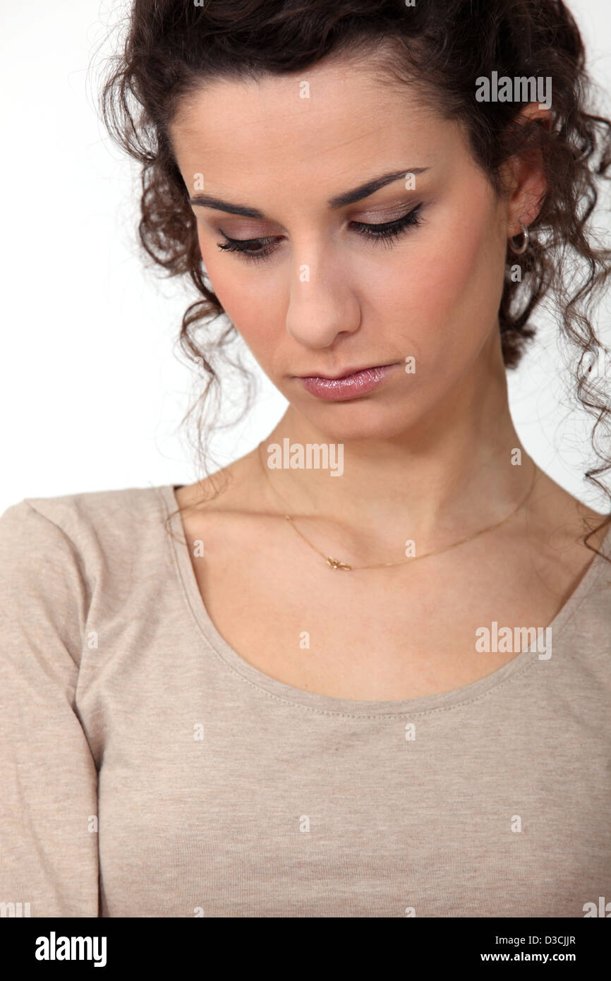 Portrait of a sad woman Stock Photo - Alamy