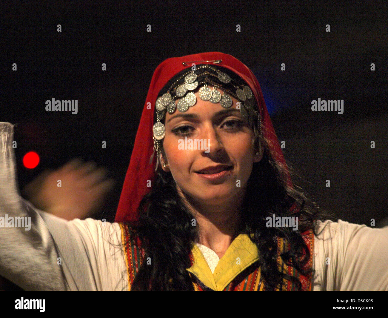 Woman dancing at Turkish Night Show of traditional dances in Cappadocia ...