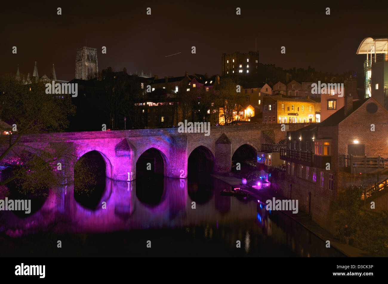 Elvet Bridge lighting created by British lighting designer Martin ...