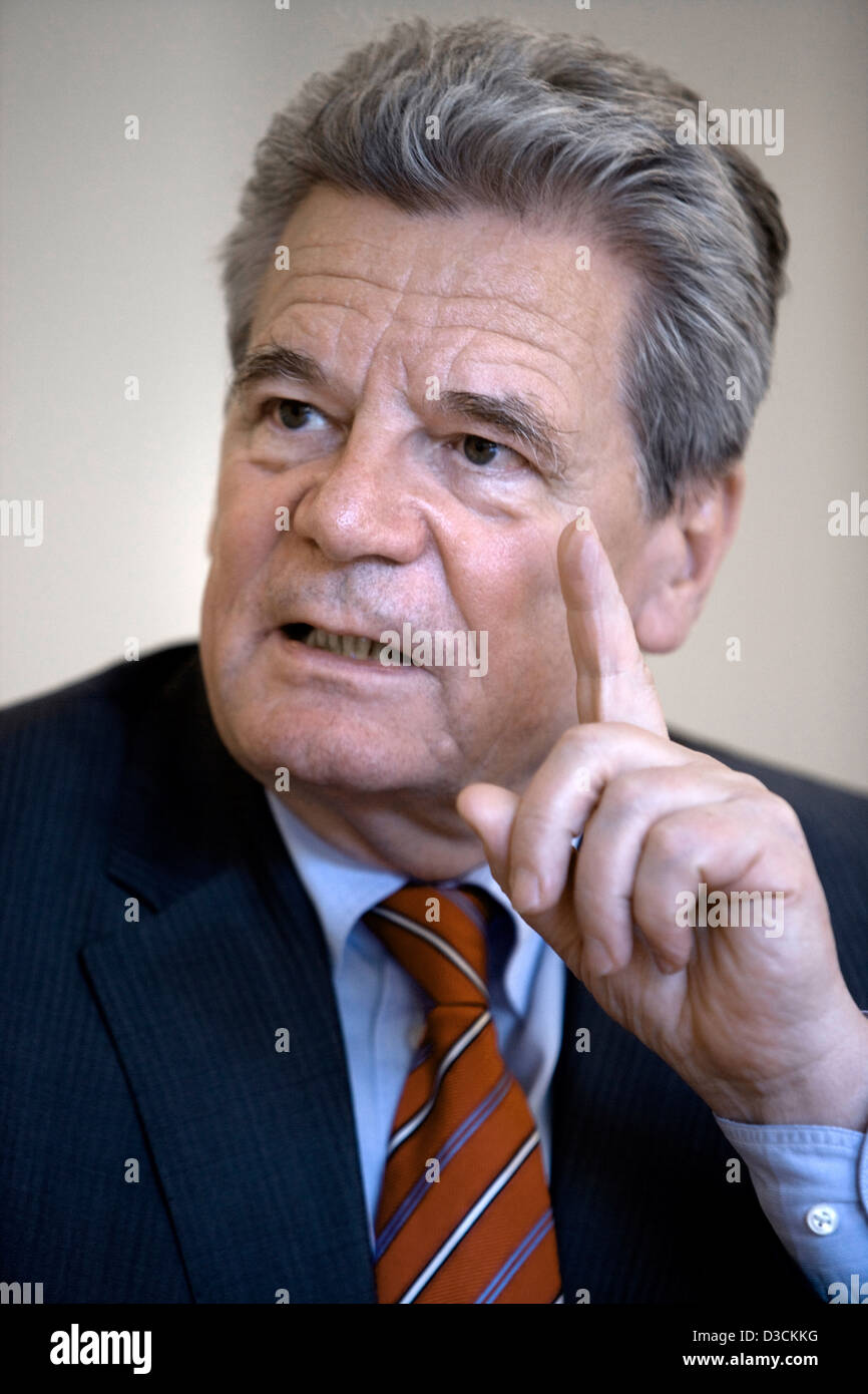 Berlin, Germany, Joachim Gauck during an interview Stock Photo - Alamy