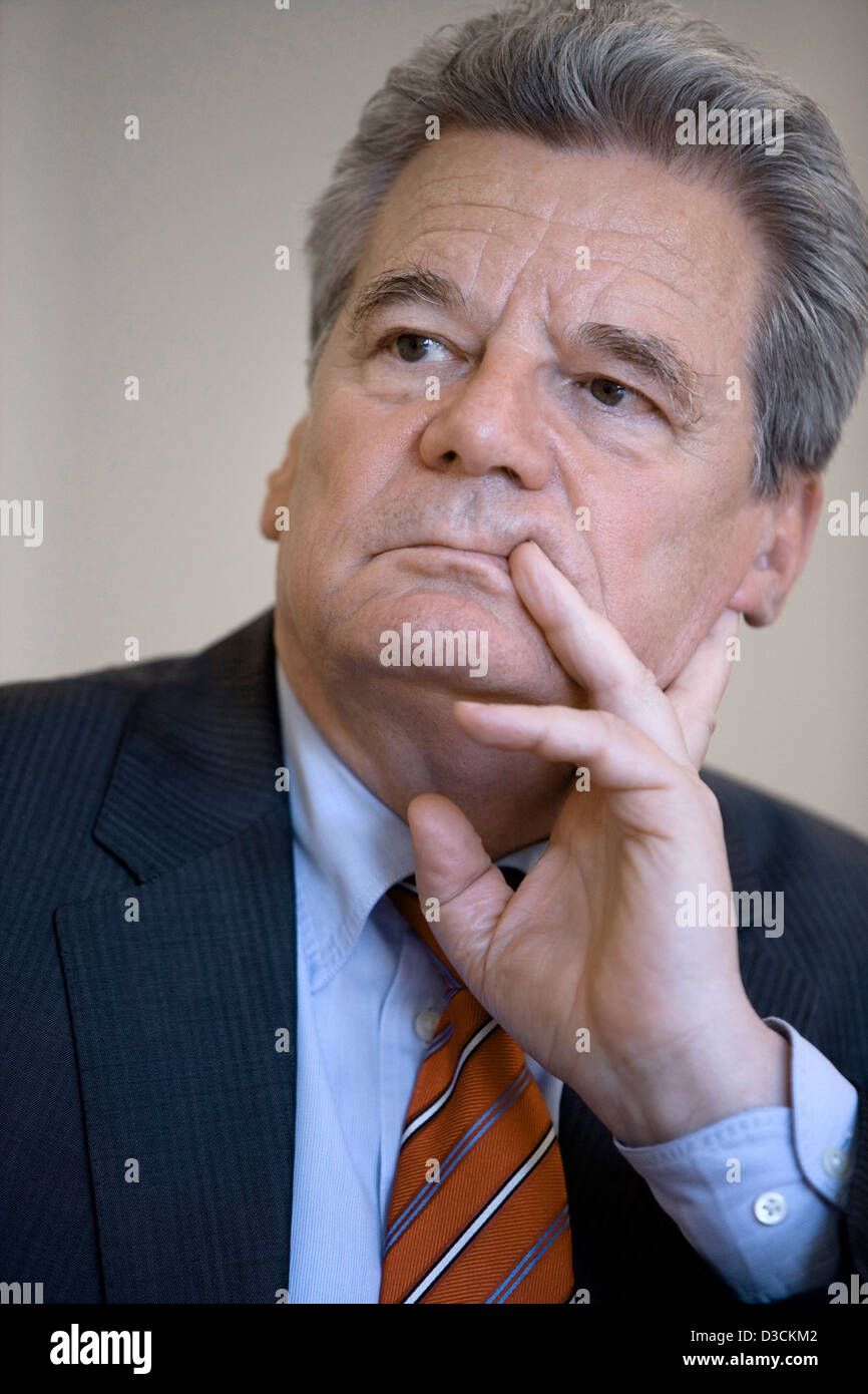 Berlin, Germany, Joachim Gauck during an interview Stock Photo - Alamy