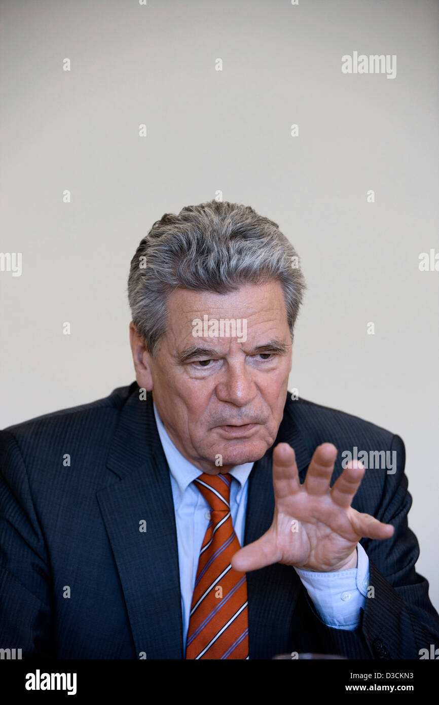 Berlin, Germany, Joachim Gauck during an interview Stock Photo - Alamy