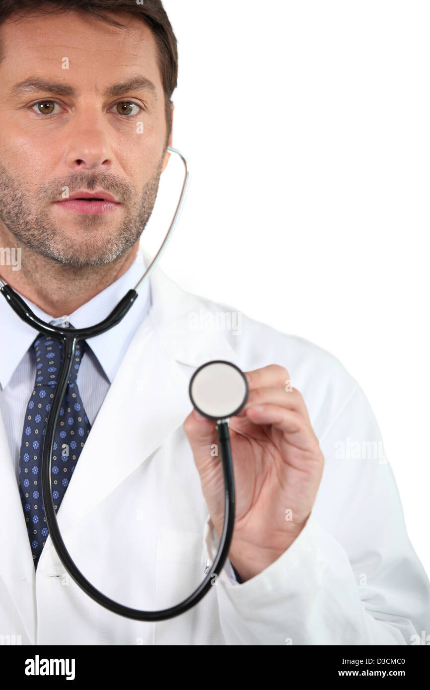 Doctor with stethoscope Stock Photo - Alamy