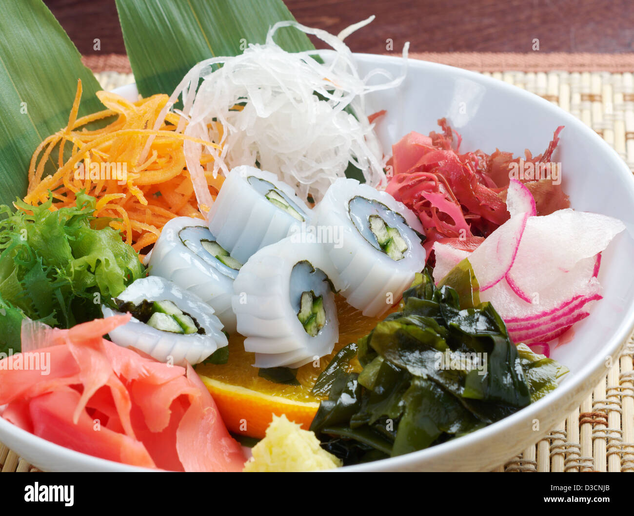 mix salad seaweed.closeup Stock Photo - Alamy