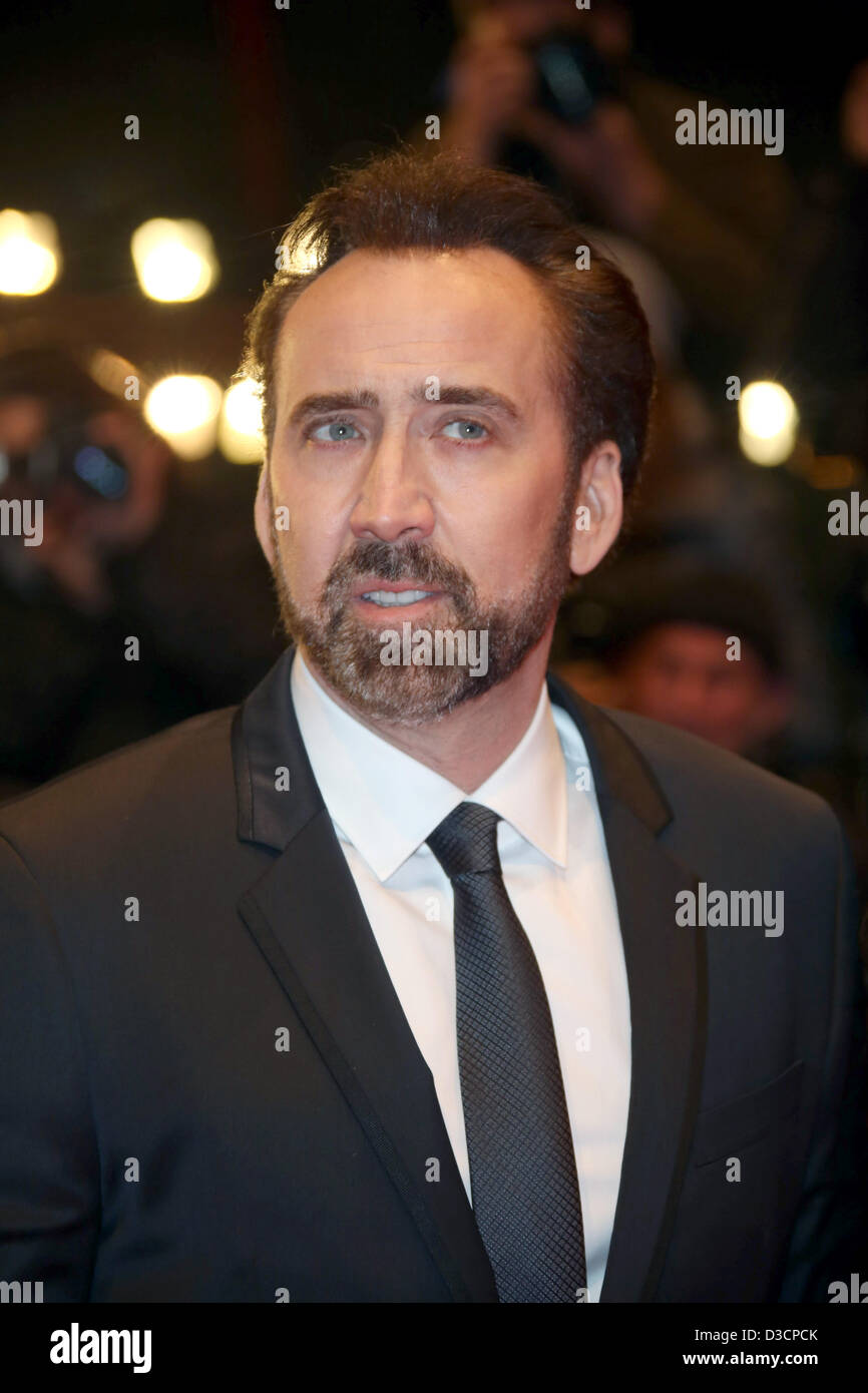 Actor Nicolas Cage arrives at the premiere of "The Croods" during the ...