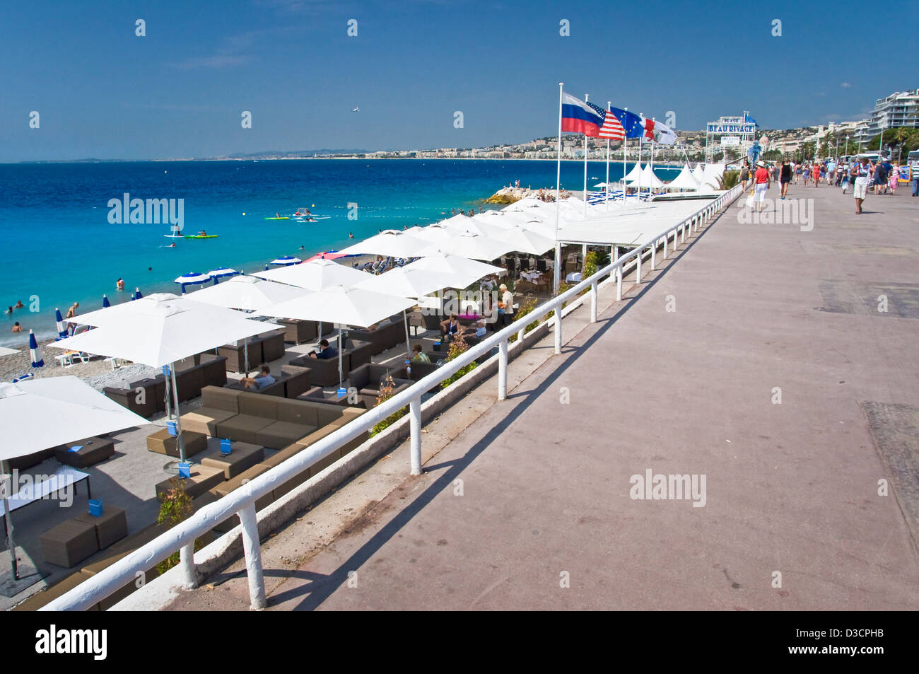 The Promenade des Anglais (english promenade) in Nice - France Stock ...