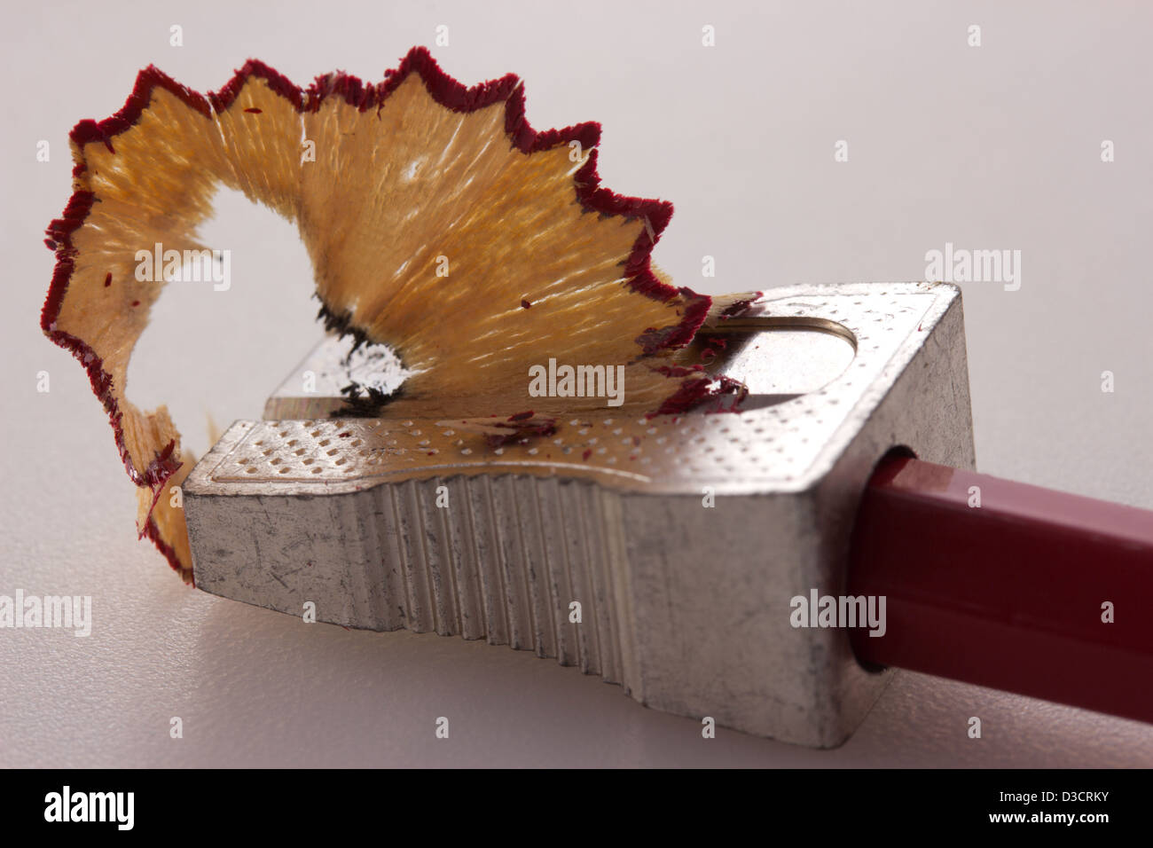Color pencil and pencil sharpener Stock Photo - Alamy