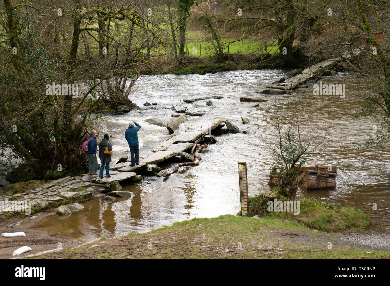 Tarr Steps is a medieval clapper bridge on Exmoor in Somerset England ...