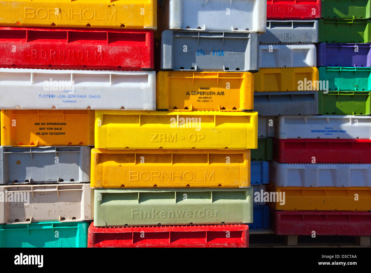 Colorful boxes for fish hi-res stock photography and images - Alamy