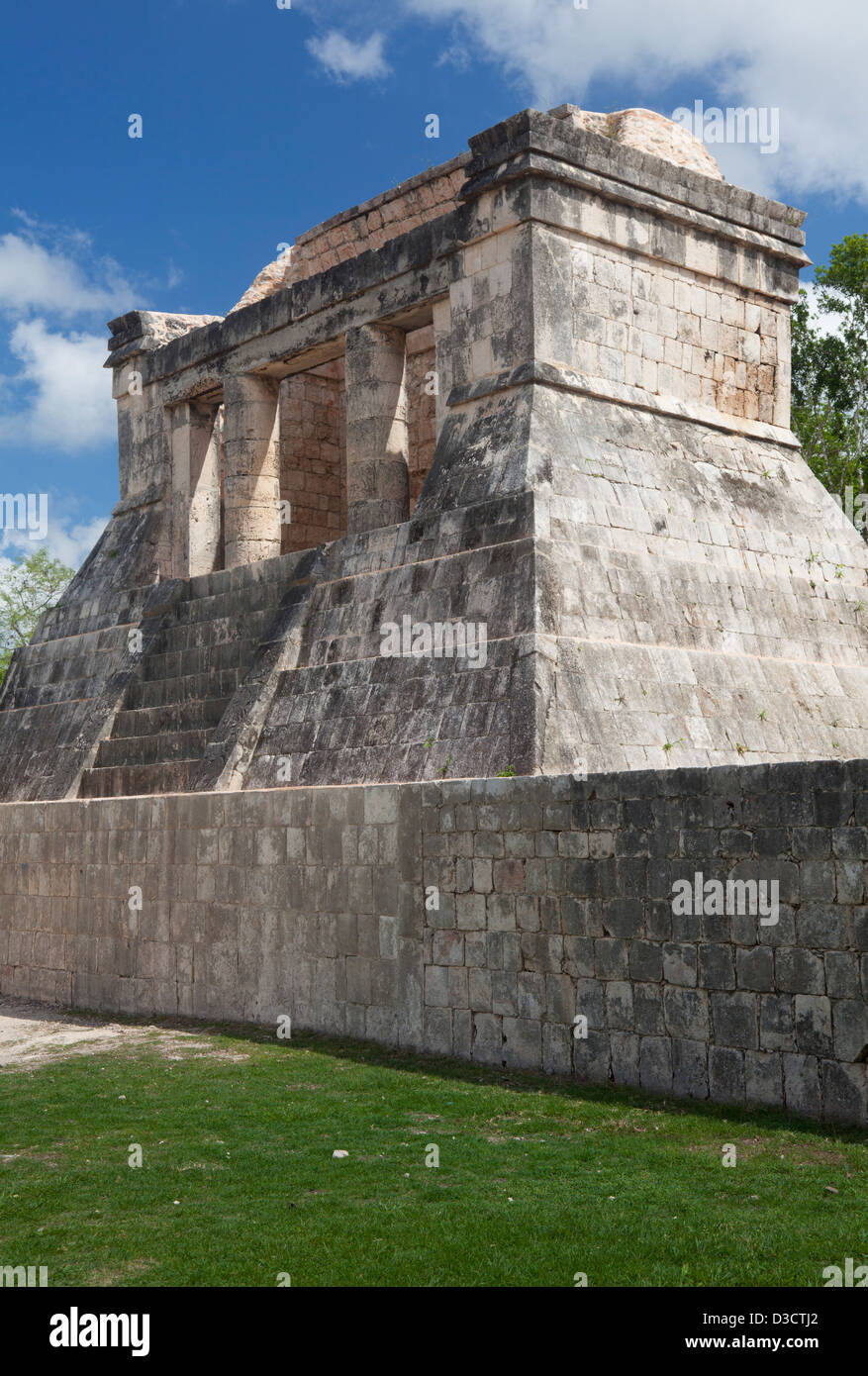 North Temple (Temple of the Bearded Man) at Chichen Itza, Mexico Stock ...