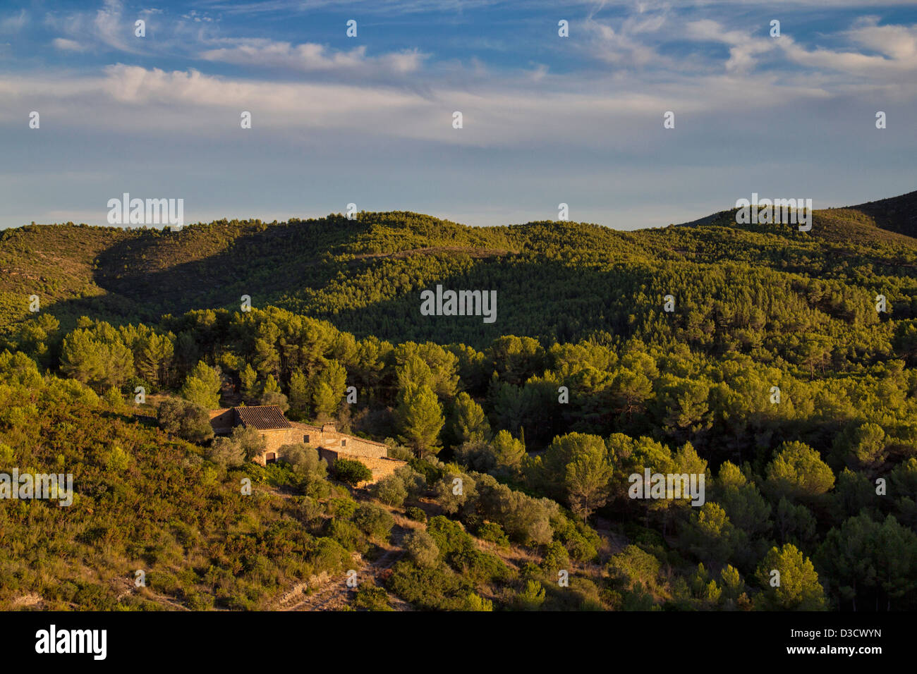 The Garraf Natural Park known as the Catalan Coastal Mountain in Catalonia, Barcelona, Spain ...