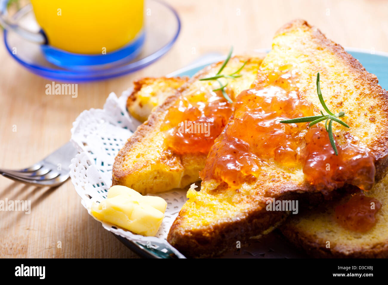 Toast butter jam hi-res stock photography and images - Alamy