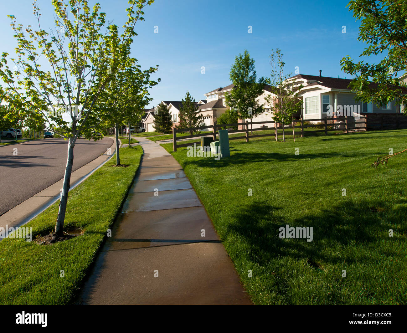 Suburban subdivision in town of Erie, Colorado Stock Photo - Alamy