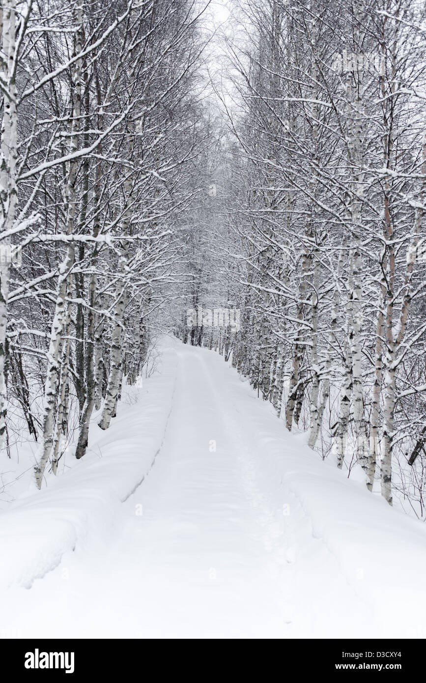 Snow on lane hi-res stock photography and images - Alamy