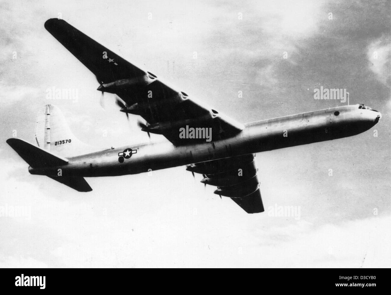 The Convair XB-36, a prototype long-range strategic bomber developed in ...