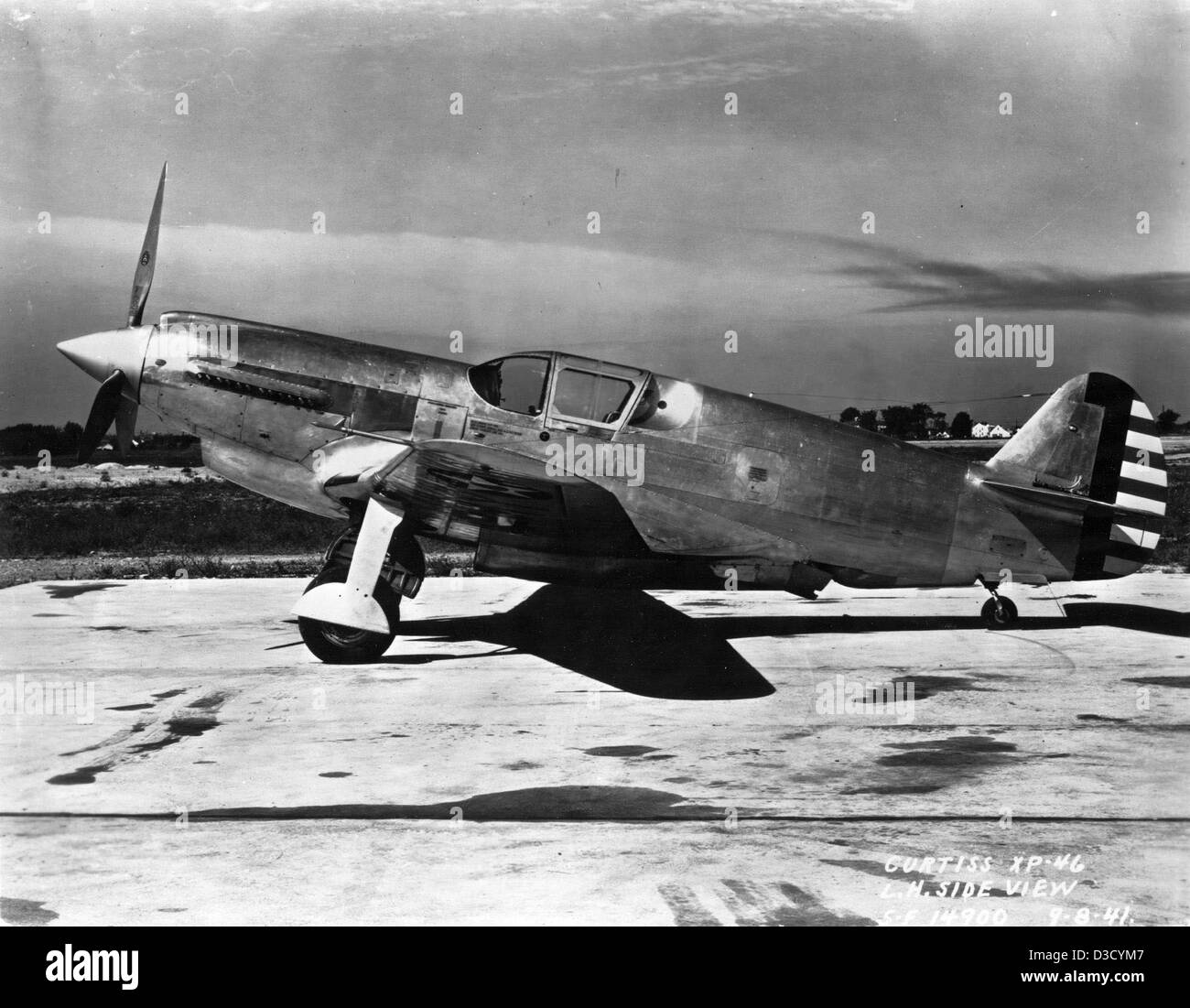 This photo features the Curtiss XP-46, a prototype U.S. fighter ...