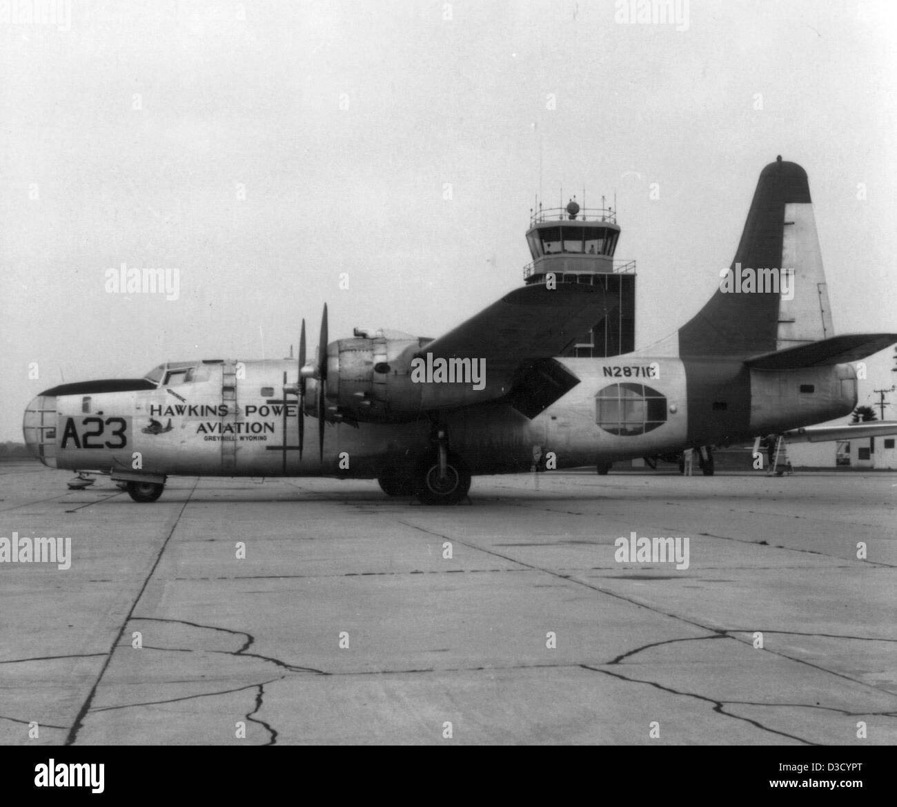 This photograph shows the Consolidated PB4Y-2 Privateer, a variant of ...